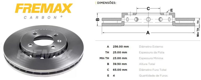 Disco de freio dianteiro FreMax BD5605 Vw Polo - Berko Autopeças